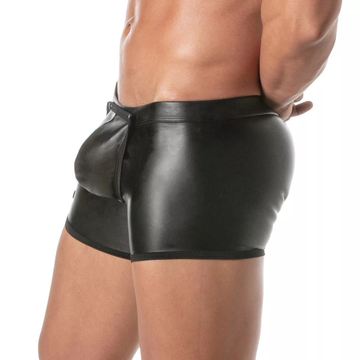 Boxer Kinky Accès Facile - Sous-vêtement cuir homme | TOF Paris