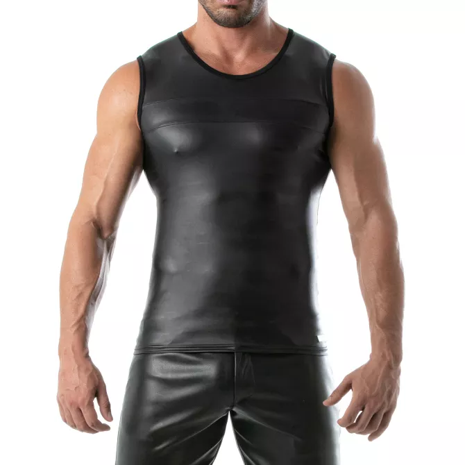 Fetish Tank Top – Sexy Men's Faux Leather Tank | TOF Paris