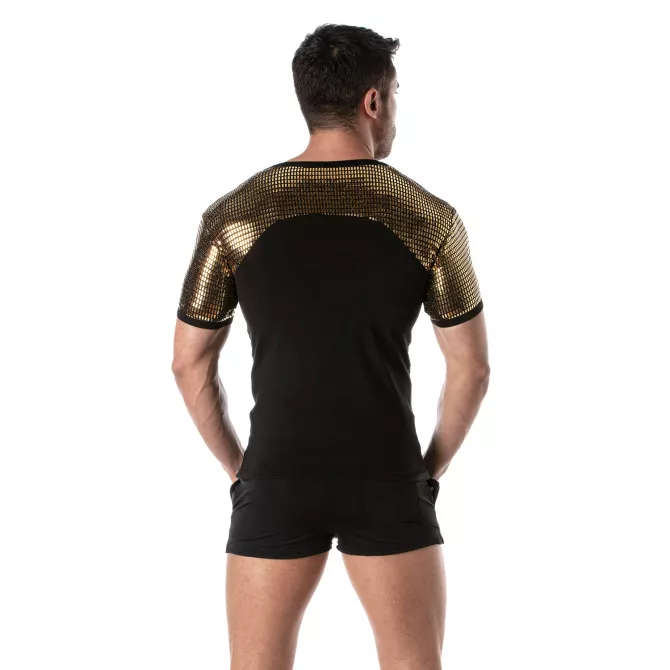 Men's Sexy Gold Glitter T-Shirt - TOF Paris